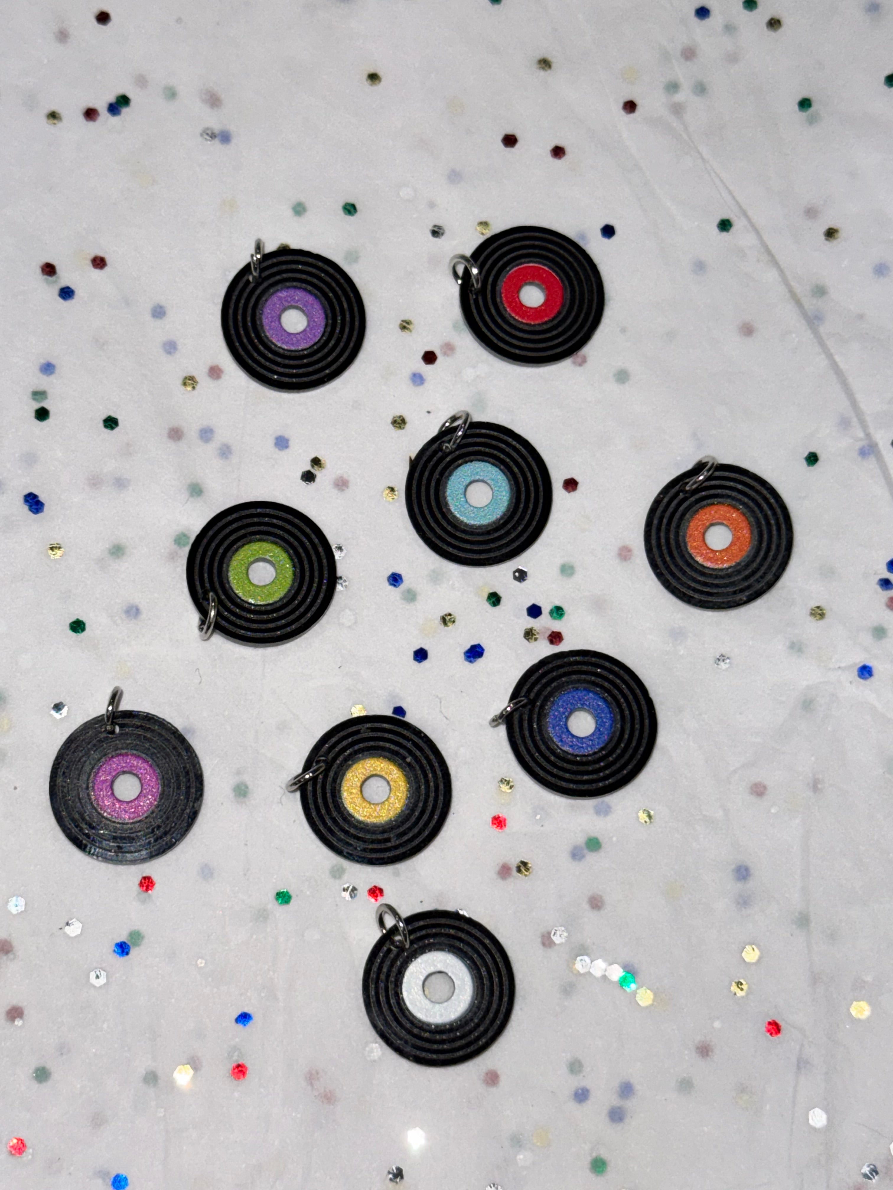 TCB Vinyl Record Assorted Color Charms – May~December Boutique
